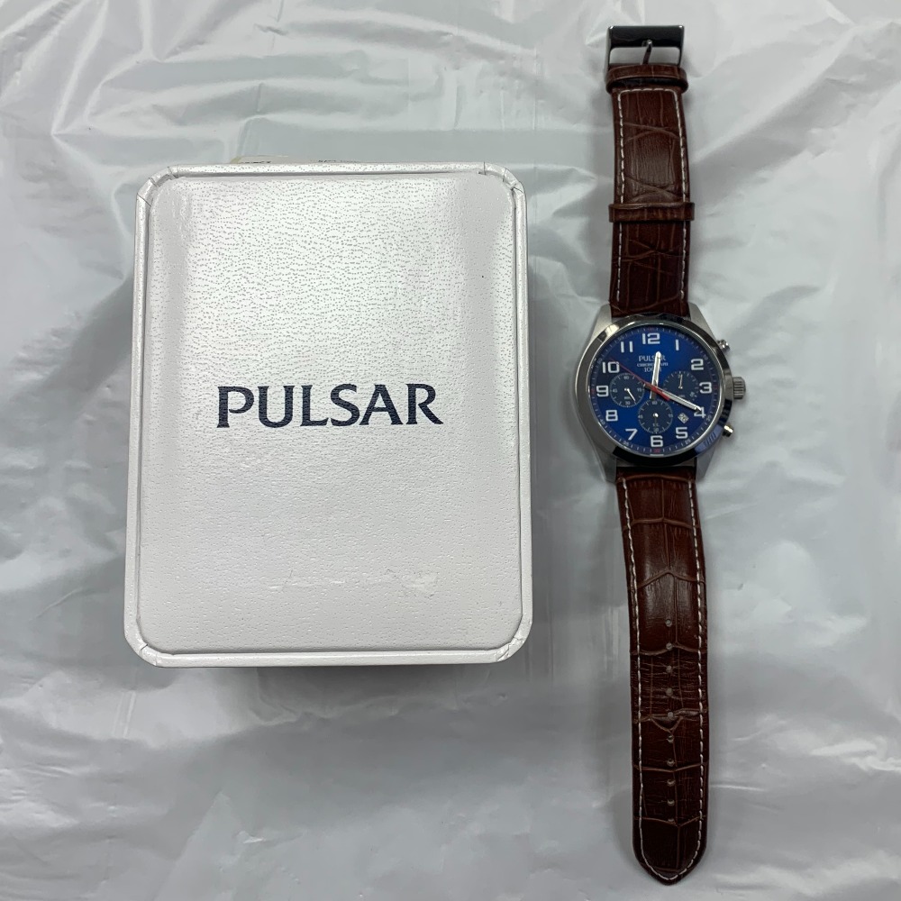 Pre-owned Pulsar Chronograph vd53-x188 100M Mens watch - Own4Less